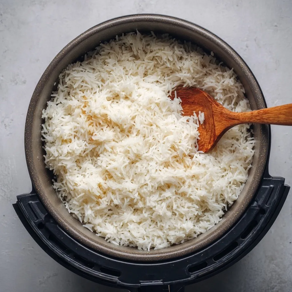 Air Fryer Fluffy Rice - Cooking Point